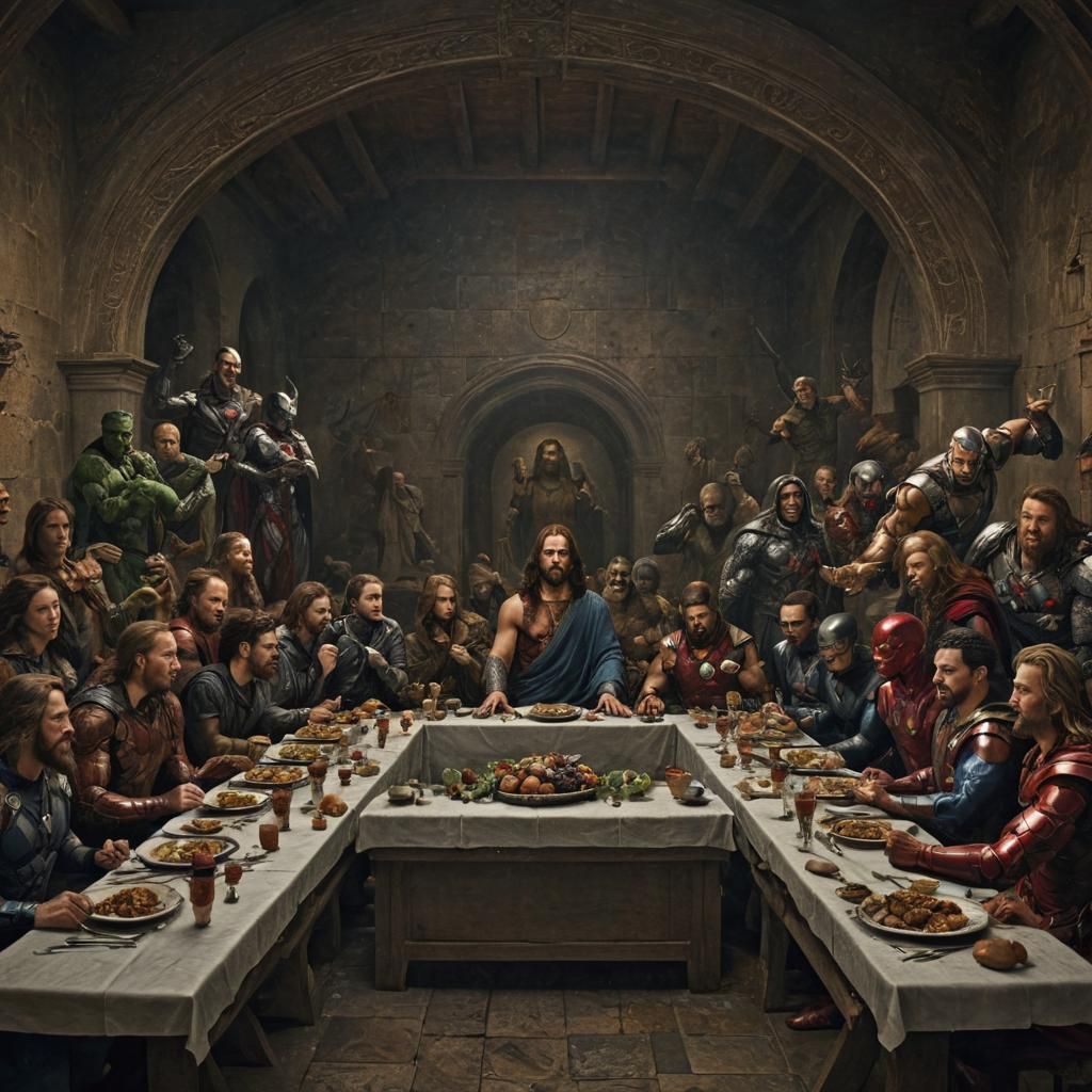 The Last Supper of super heroes