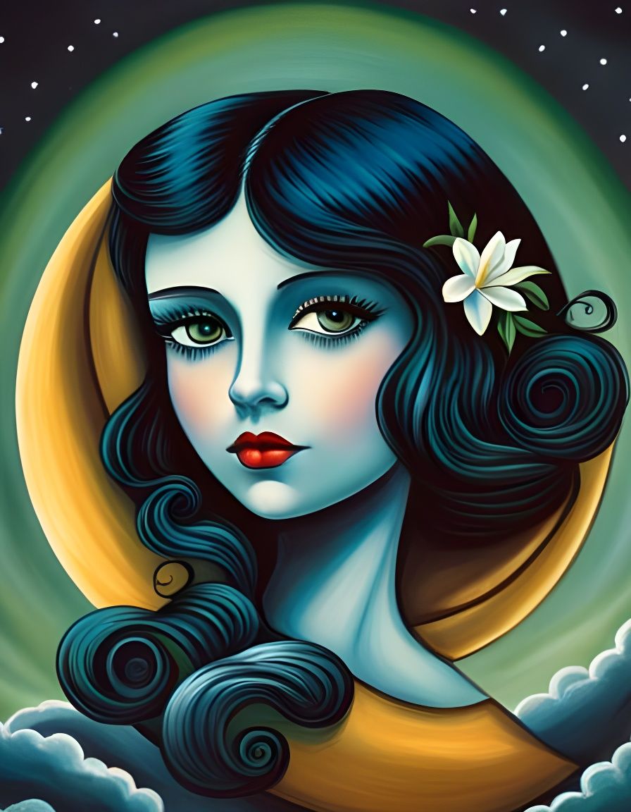 Vintage Star Goddess - AI Generated Artwork - NightCafe Creator