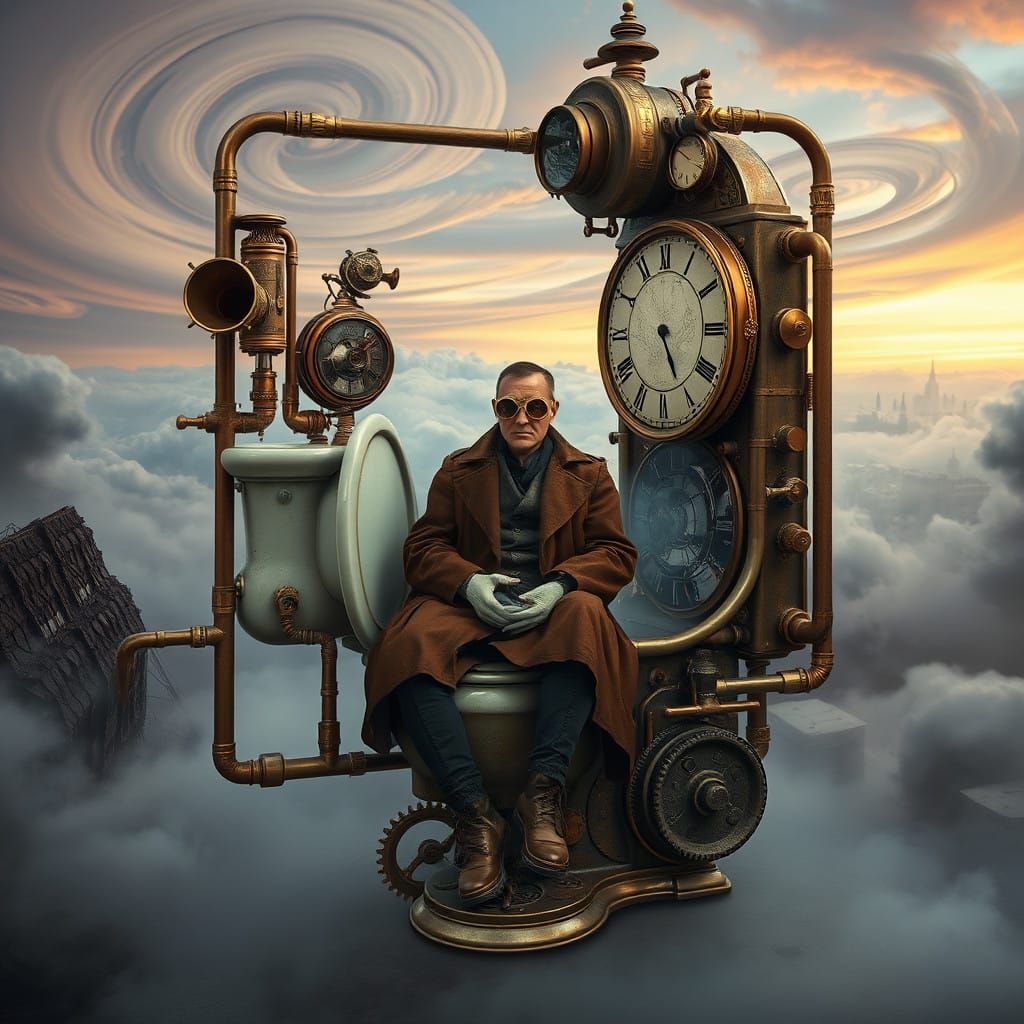 Toilet time machine - Steampunk Time Machine Toilet