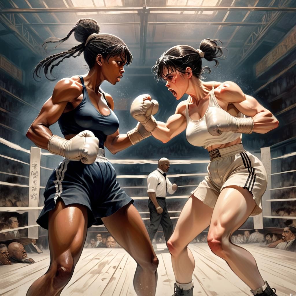 Furious Fighting - AI Generated Artwork - NightCafe Creator