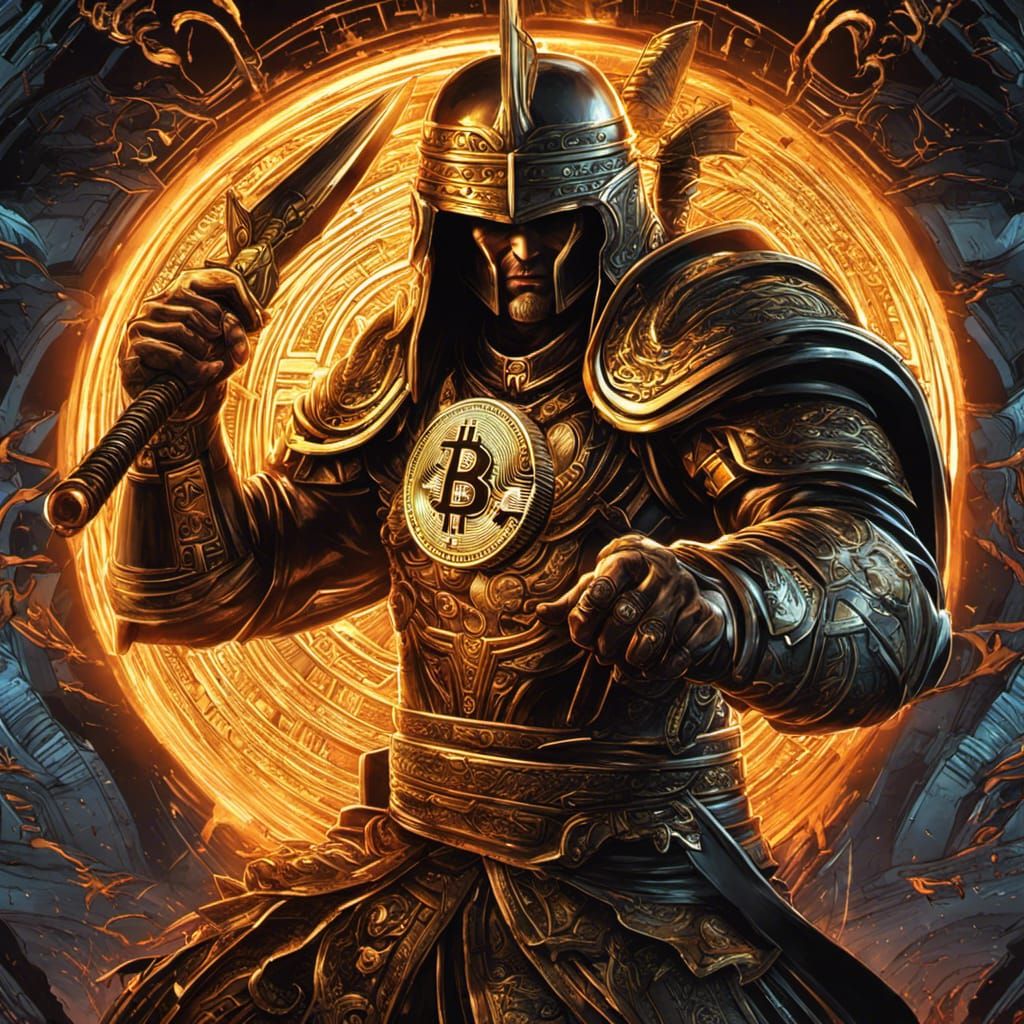 Bitcoin Warrior - AI Generated Artwork - NightCafe Creator