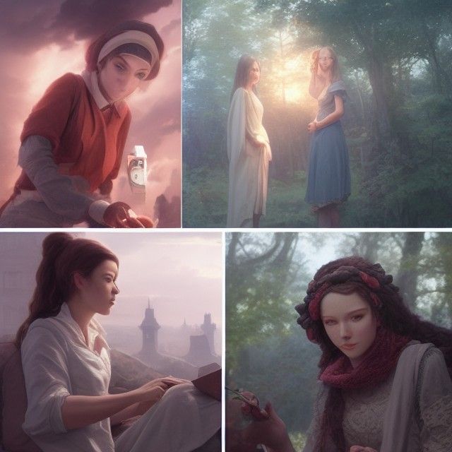 Ingrid and Anna in College, octane render, cinematic lighting, by ...