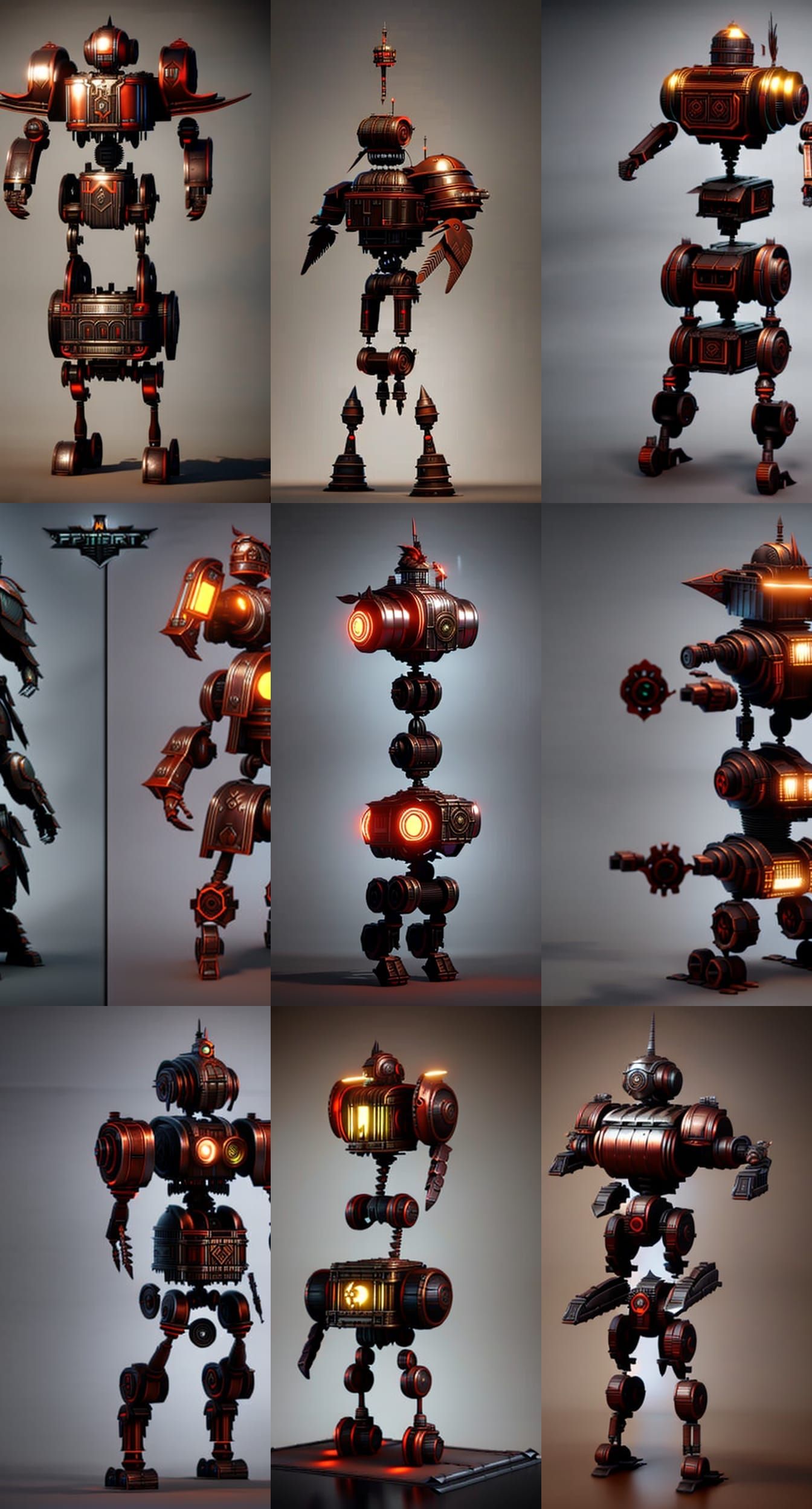 mdjrny-v4 style Robot steampunk chicken, wearing armor, cryengine ...