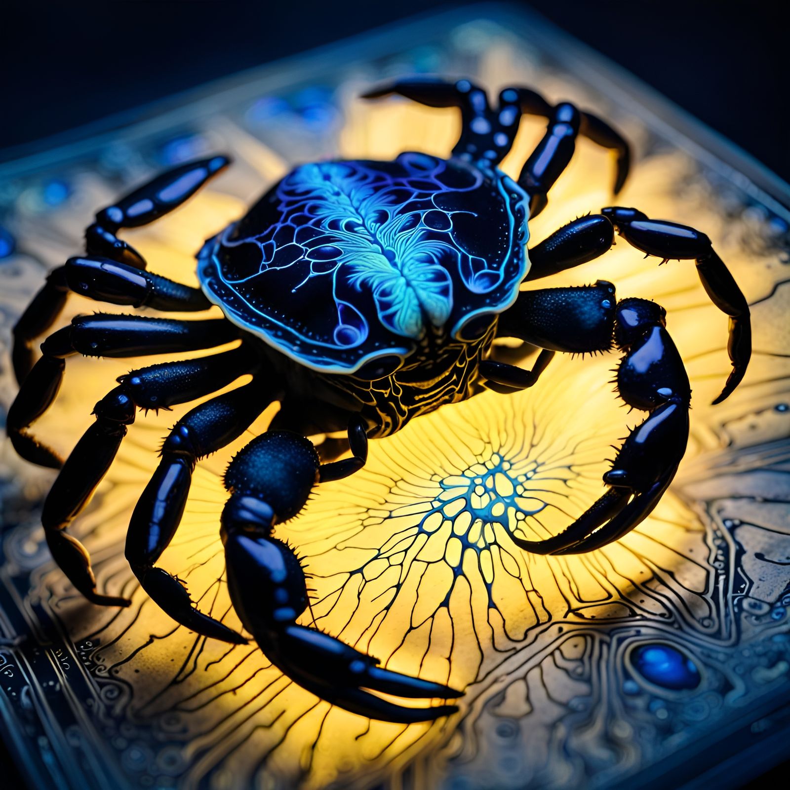 Bioluminescent Alien Crab - AI Generated Artwork - NightCafe Creator