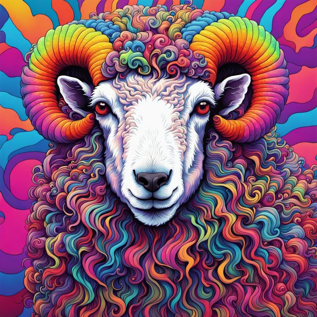 Acid Sheep - AI Generated Artwork - NightCafe Creator