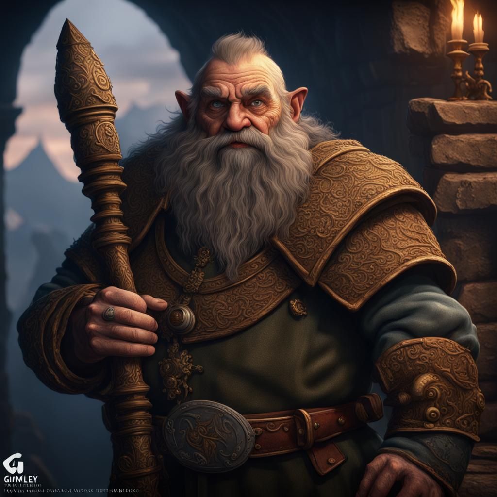 A portrait of the Gimley the Dwarf. - AI Generated Artwork - NightCafe ...