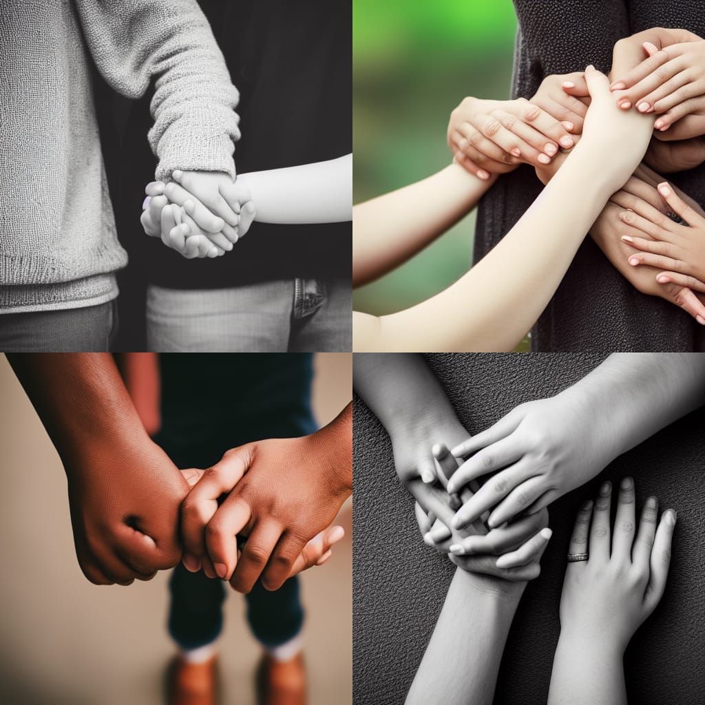 Hands holding hands - AI Generated Artwork - NightCafe Creator