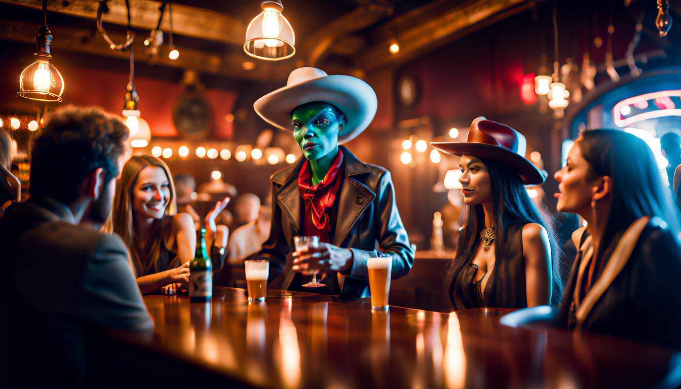 Cowboys and Aliens - AI Generated Artwork - NightCafe Creator