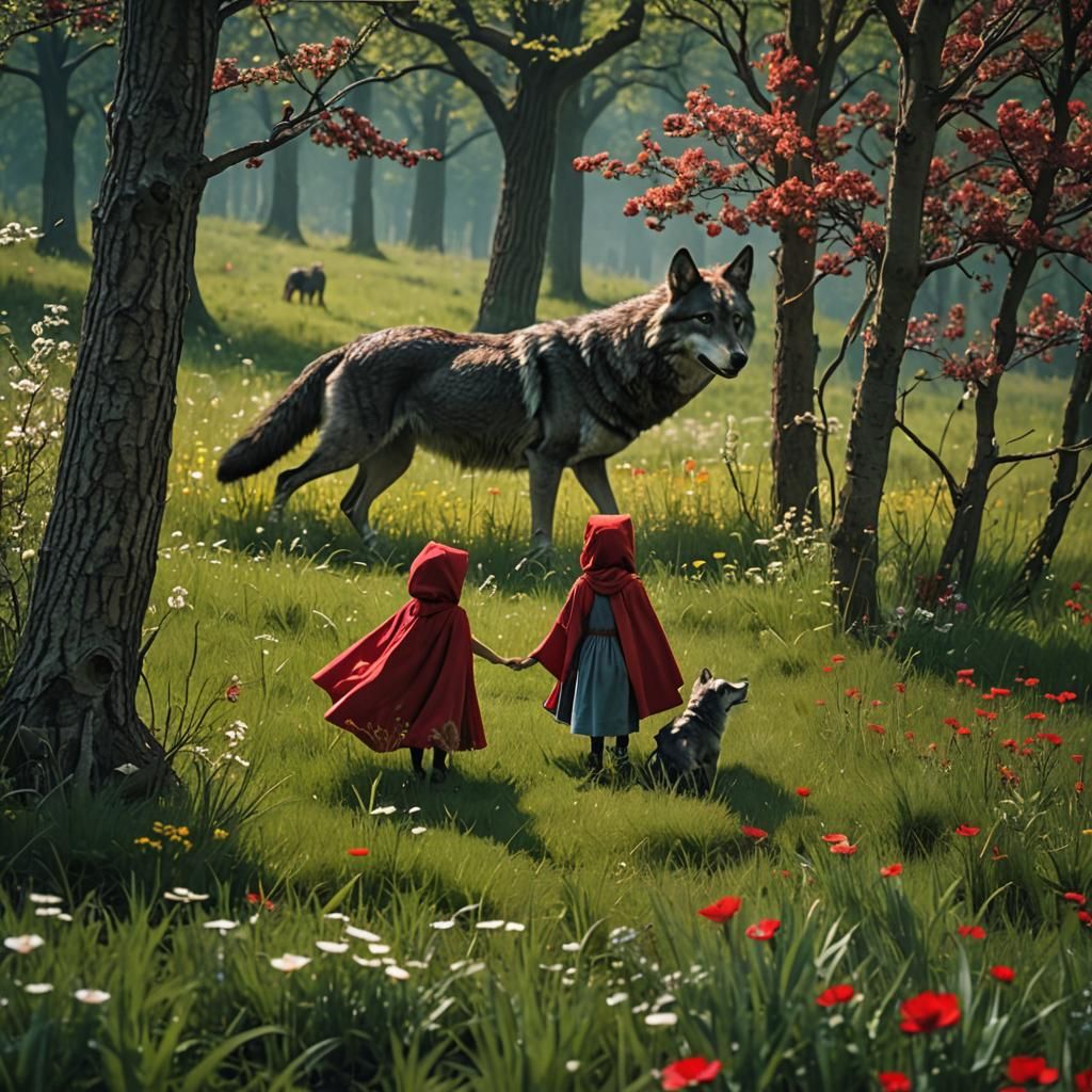 A different kind of red riding hood - AI Generated Artwork - NightCafe ...