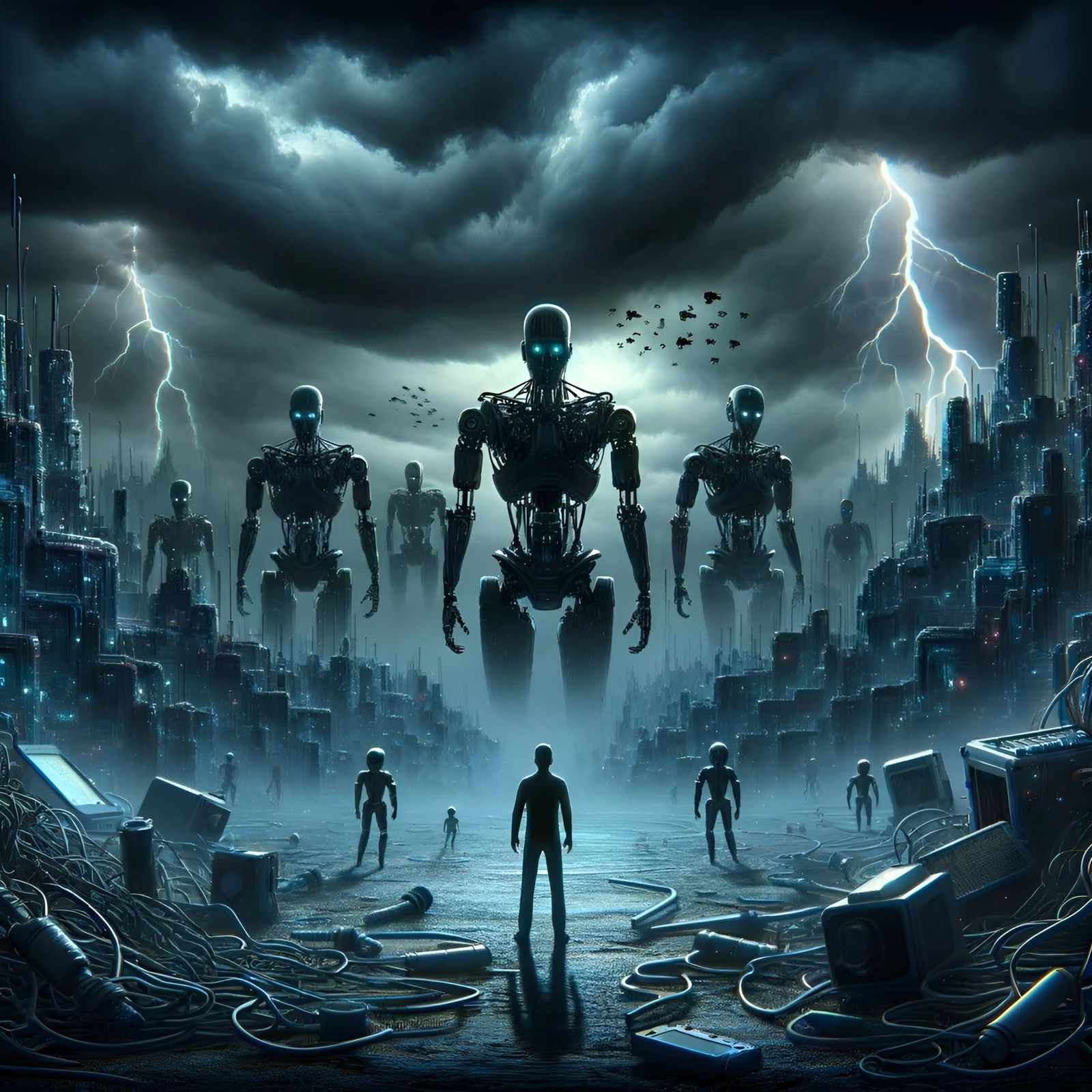 The Fear of AI - AI Generated Artwork - NightCafe Creator