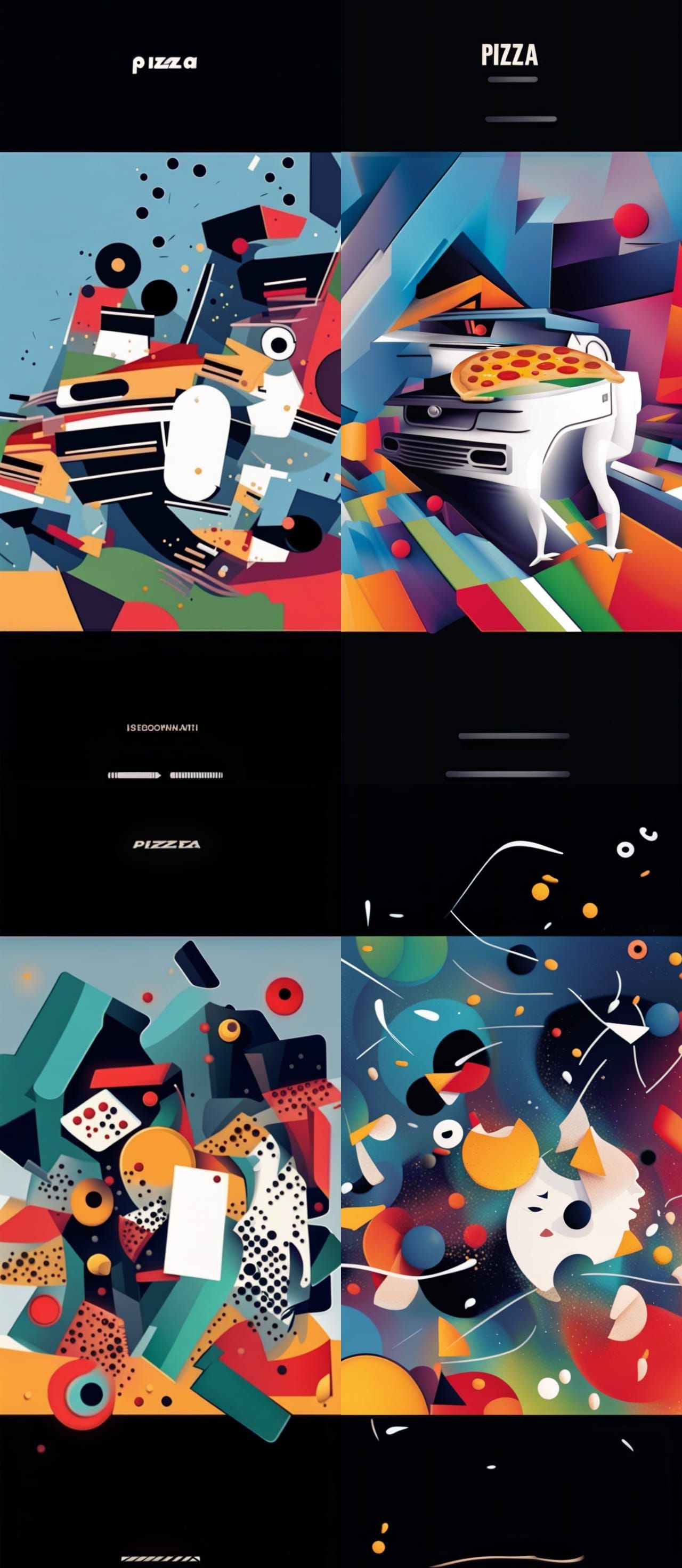 Abstract pizza advert - AI Generated Artwork - NightCafe Creator