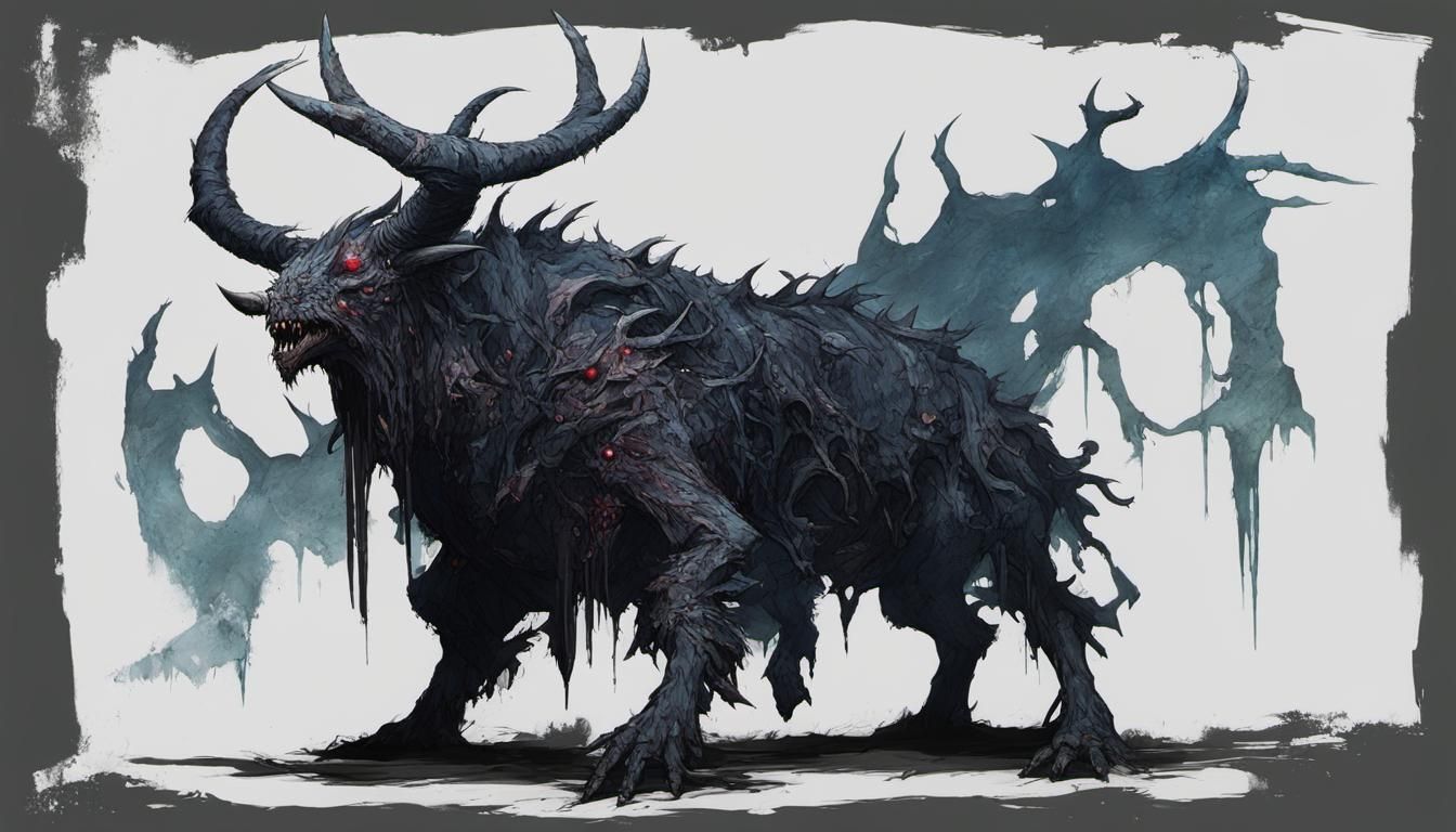 Bloodborne: Cleric Beast, a huge horned creature, a torn chest cavity ...