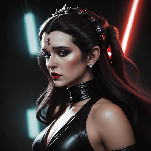 Sith Princess Leia the Lurid - AI Generated Artwork - NightCafe Creator