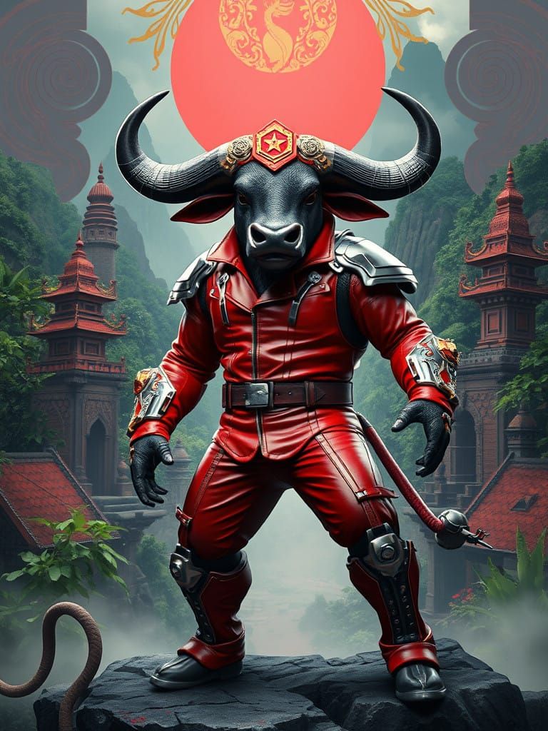 Countrinamals - Vietnam - Vietnam as a Vibrant Humanoid Buff...