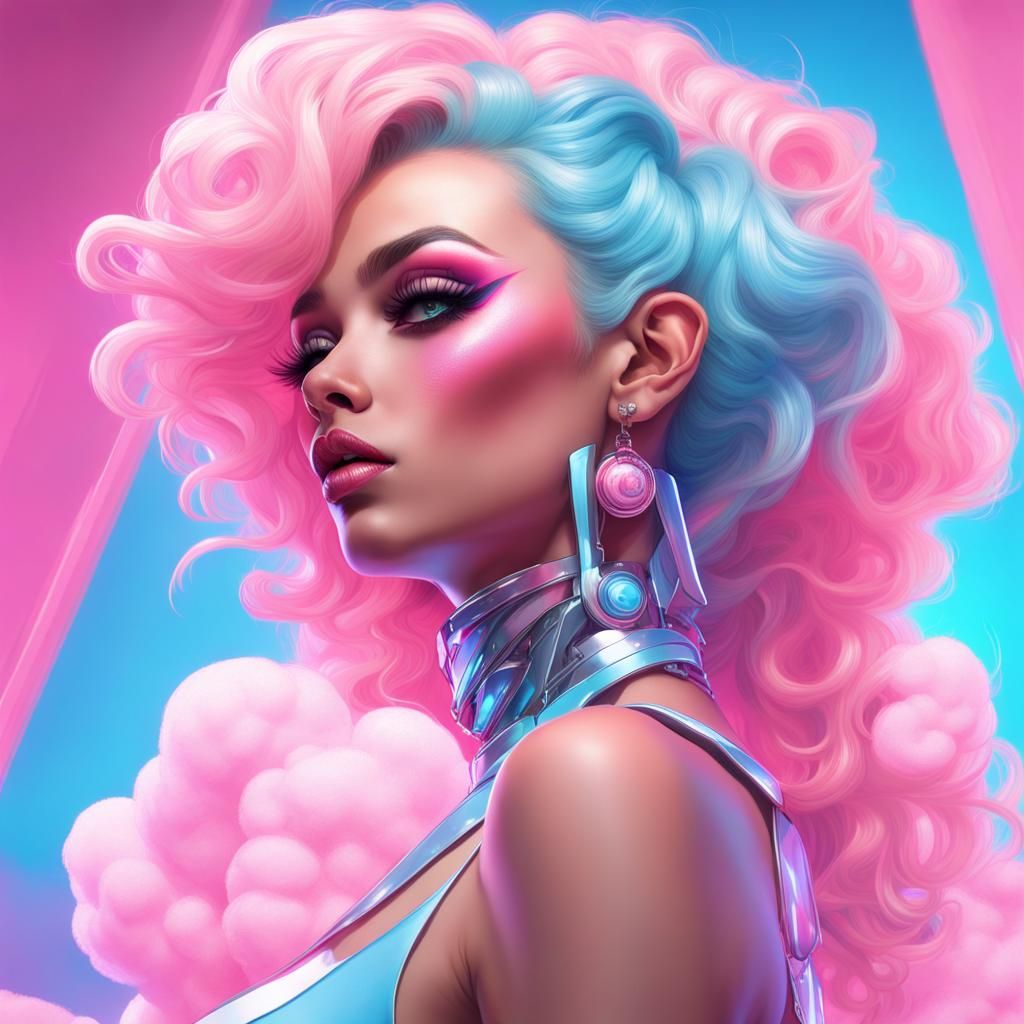 Cotton Candy but make it Drag - AI Generated Artwork - NightCafe Creator