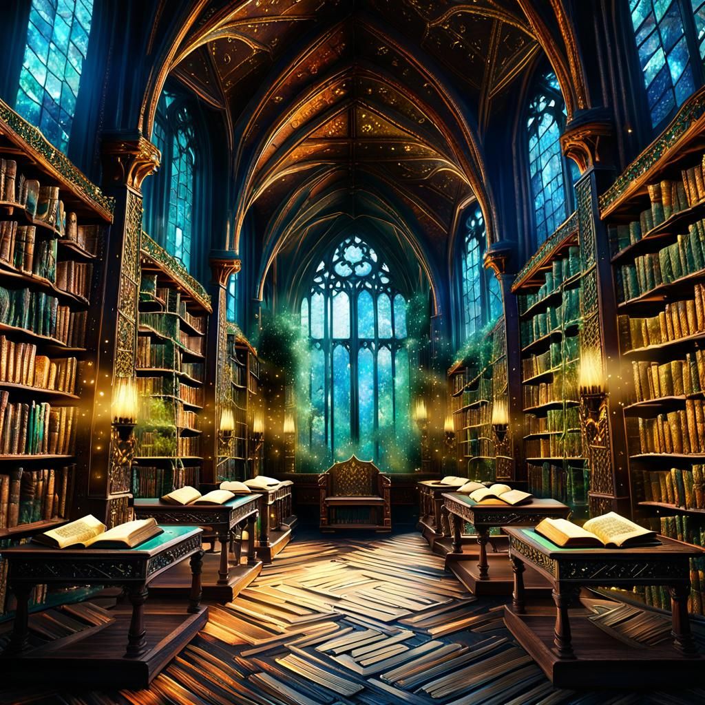 Ancient Libraries - AI Generated Artwork - NightCafe Creator