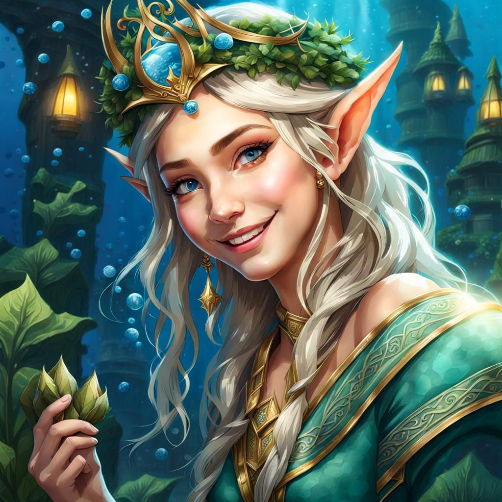 Aquatic Elf - AI Generated Artwork - NightCafe Creator