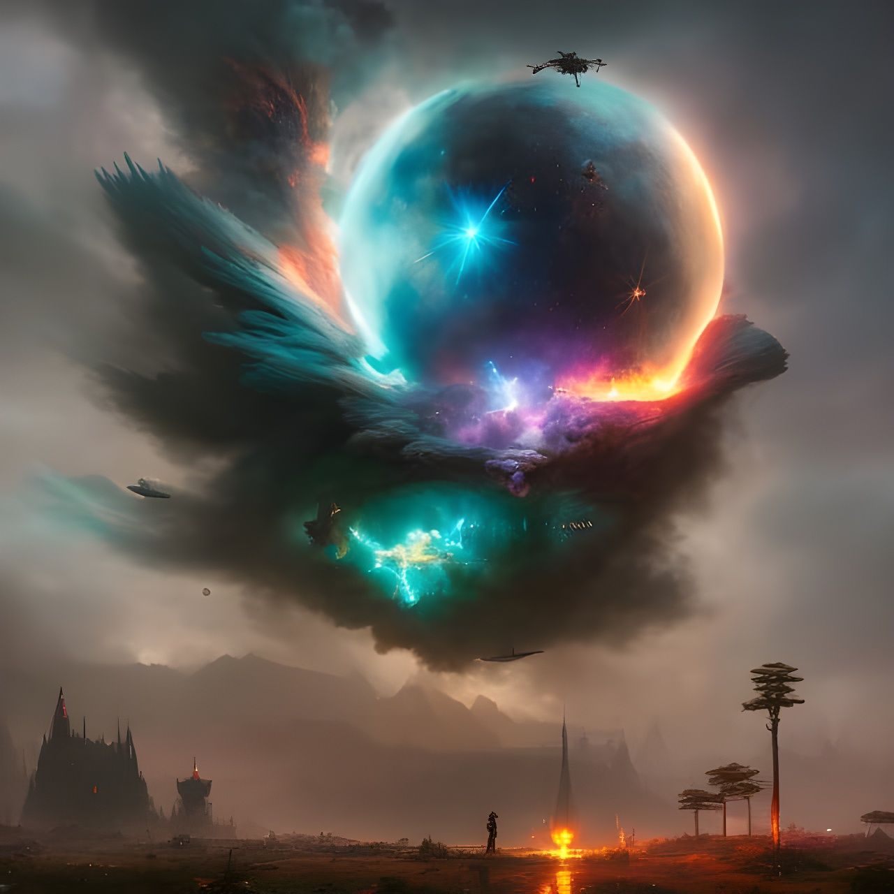 Insanely detailed photograph of an elaborate Magic OtherWorld by Ismail ...