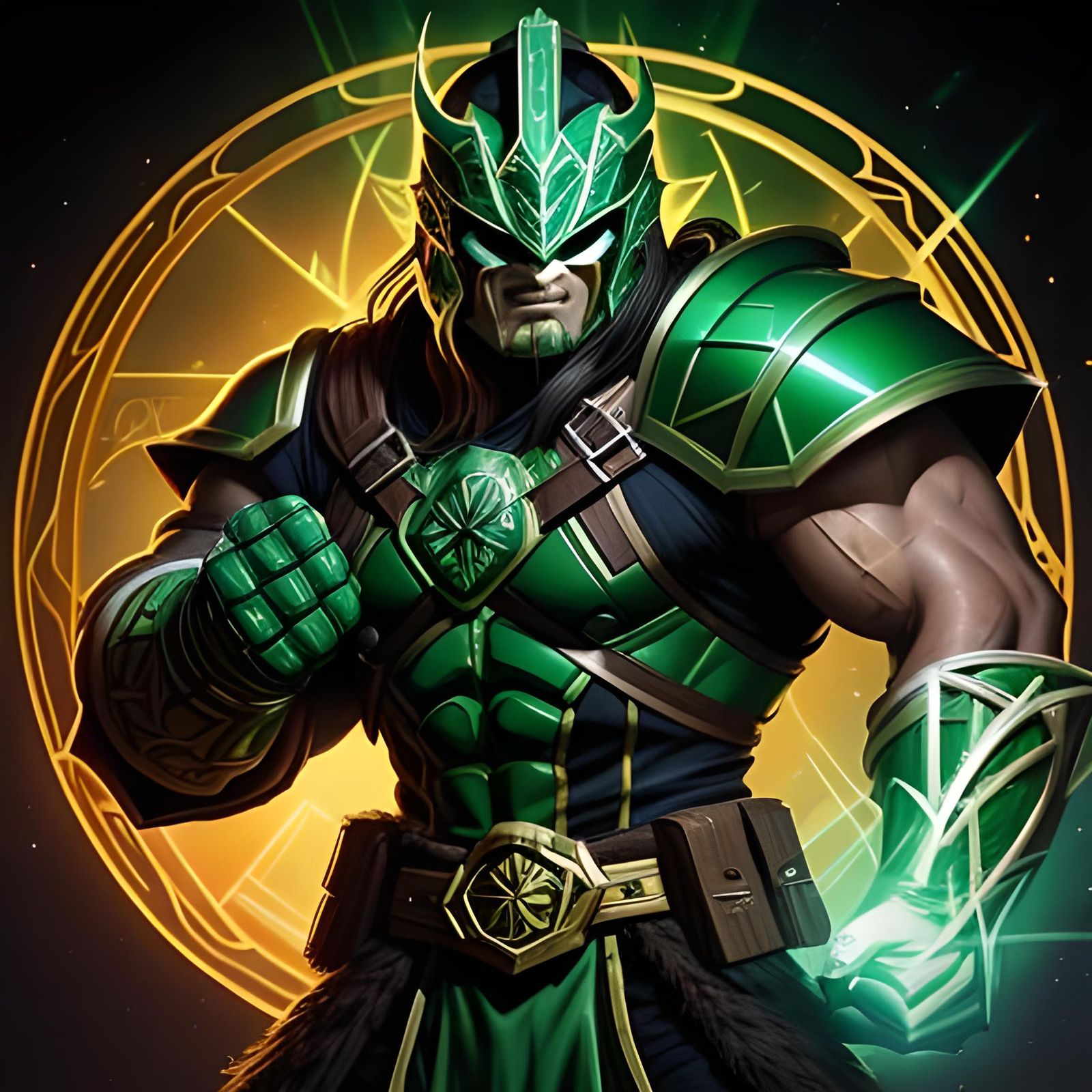 Dungeons and Dragonzords: Green Barbarian Ranger - AI Generated Artwork ...