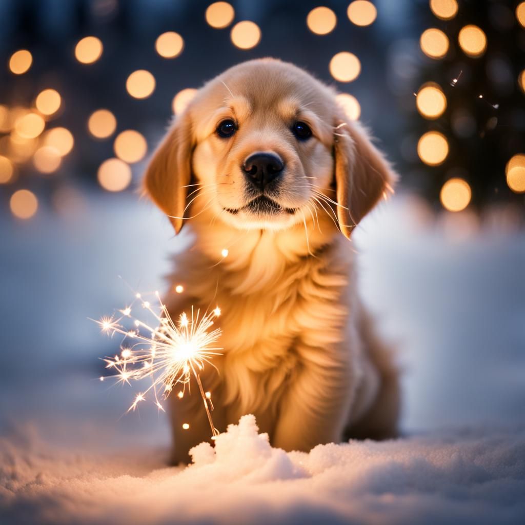 Puppy sparkle - AI Generated Artwork - NightCafe Creator