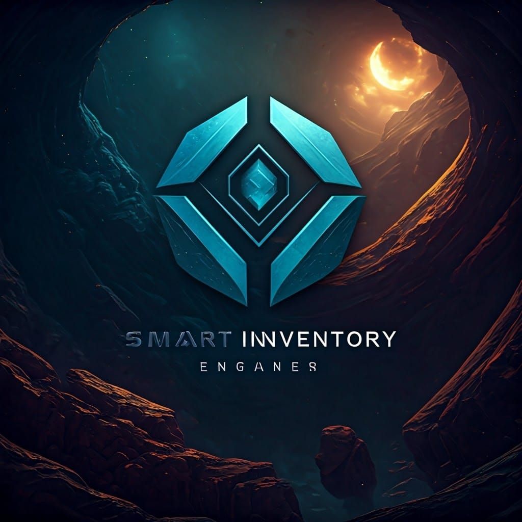 logo for 'SmartInventory Ai' - Epic Fantasy AI Logo with Unr...