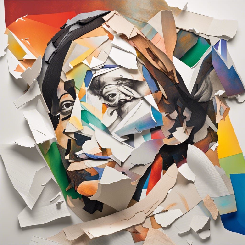 tormented woman - Paper Art - AI Generated Artwork - NightCafe Creator