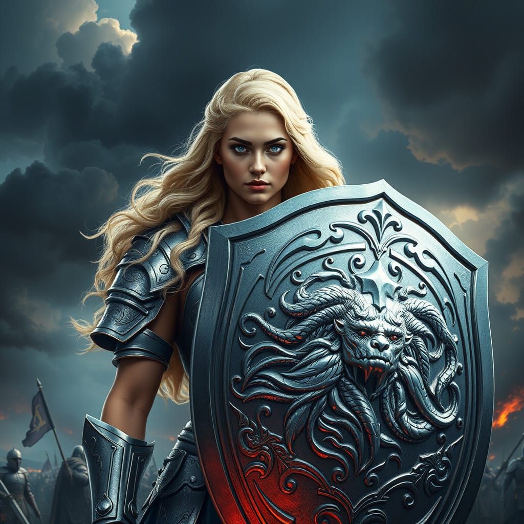 Athena Embodies Mythological Power in Stunning Sil... - AI Art