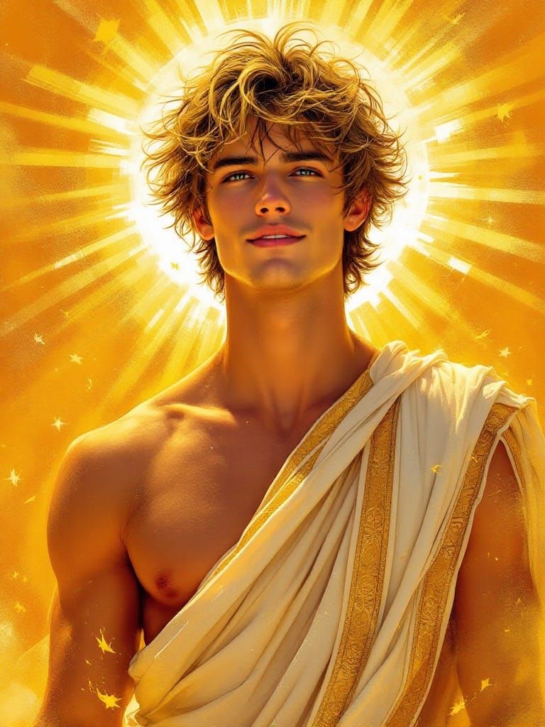 Sun God 241210F - Sensual Greek Warrior Radiates Confidence ...