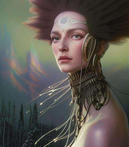 Caspar David Friedrich +aetherpunk + porcelainpunk - AI Generated ...