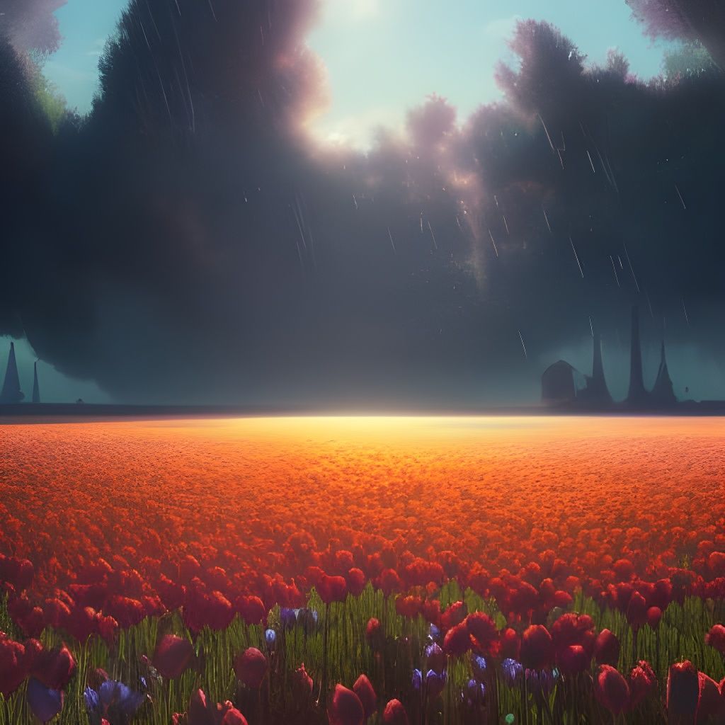 sinister tulip field - AI Generated Artwork - NightCafe Creator