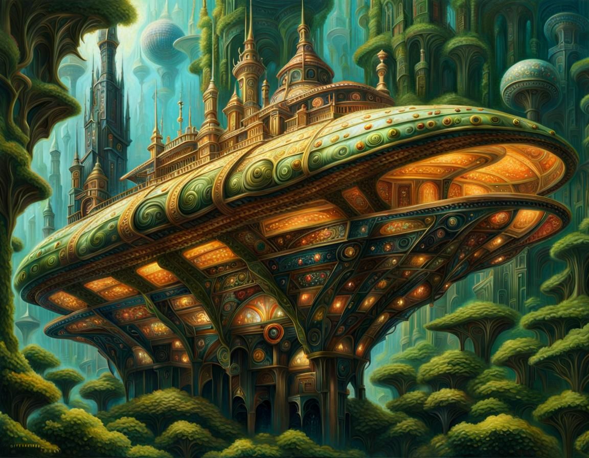 Alien Housing - AI Generated Artwork - NightCafe Creator
