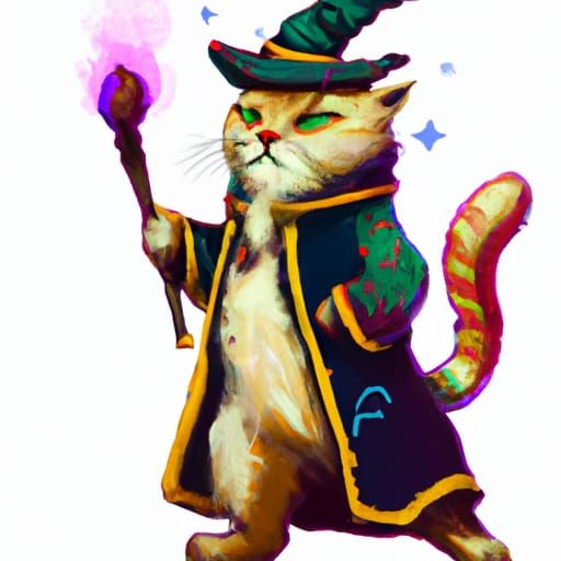Cartoon Cat Wizard - AI Generated Artwork - NightCafe Creator