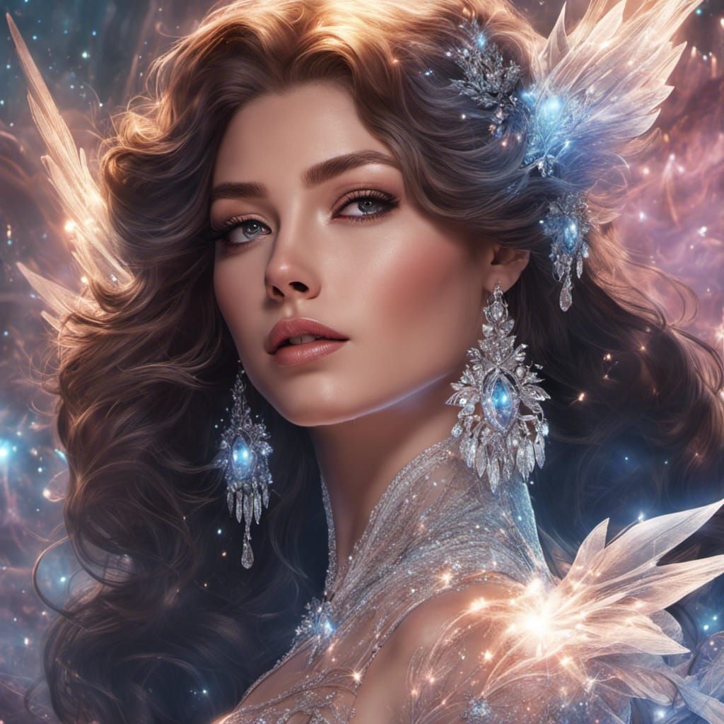 A extremely sparkly glittery scene of a Beautiful blonde glitter ...