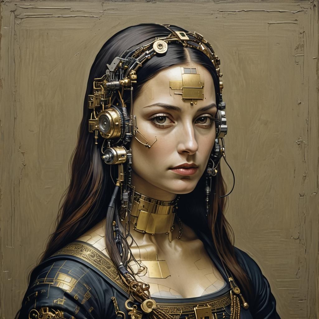 “Mona Lisa” with neuralink 2.0 - AI Generated Artwork - NightCafe Creator