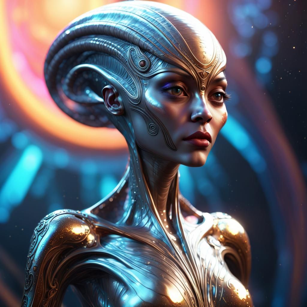 Alien Goddess - AI Generated Artwork - NightCafe Creator