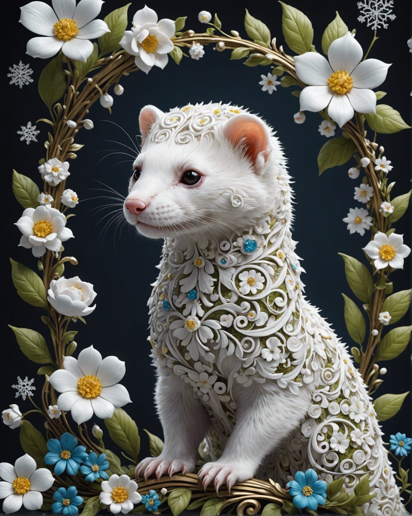White Ferret - AI Generated Artwork - NightCafe Creator