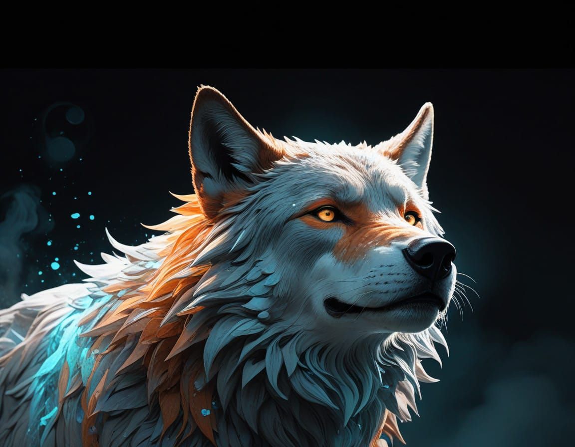 the wolf hidden inside me 8k resolution concept art by Greg Rutkowski ...