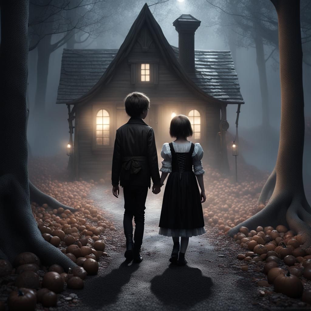 Dark Fairytales, Hansel and Gretel - AI Generated Artwork - NightCafe Creator