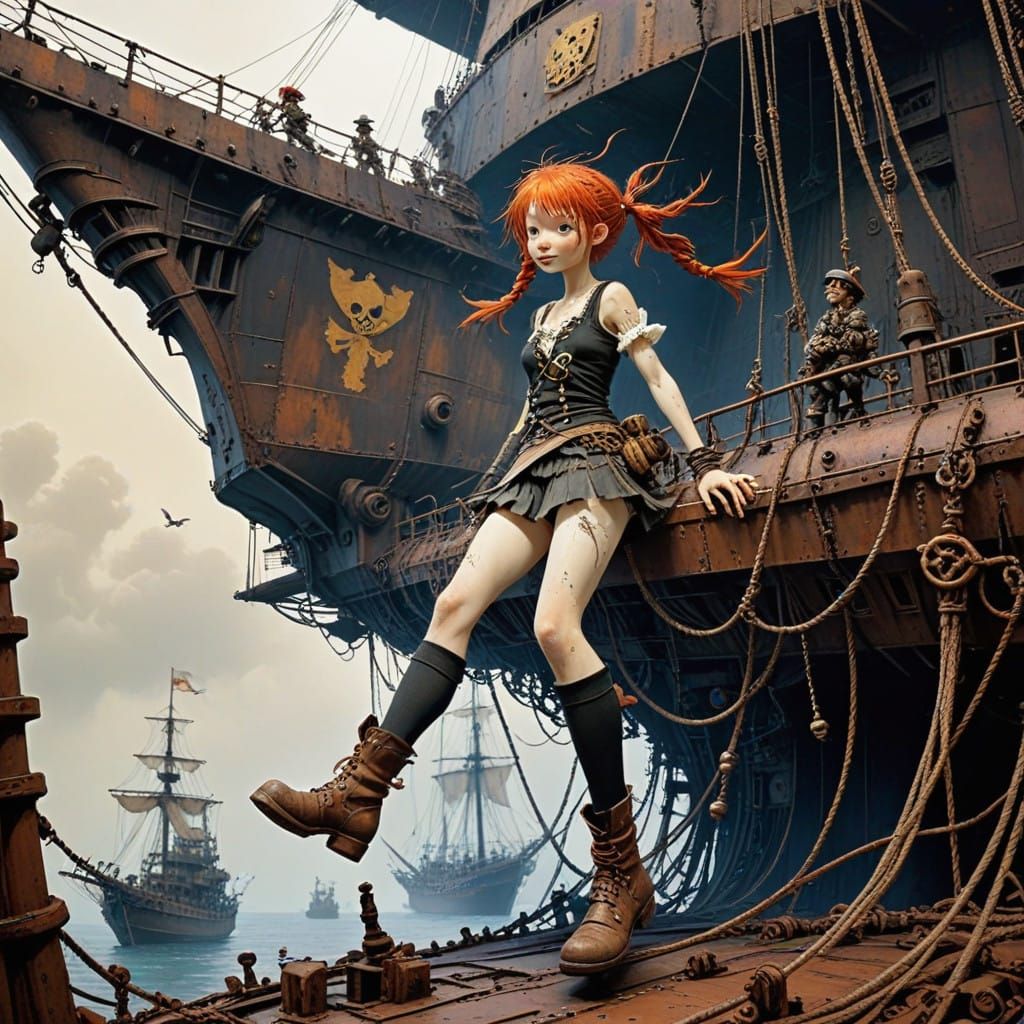 Pippi Longstockings and the adventure of the pirate dreadnought
