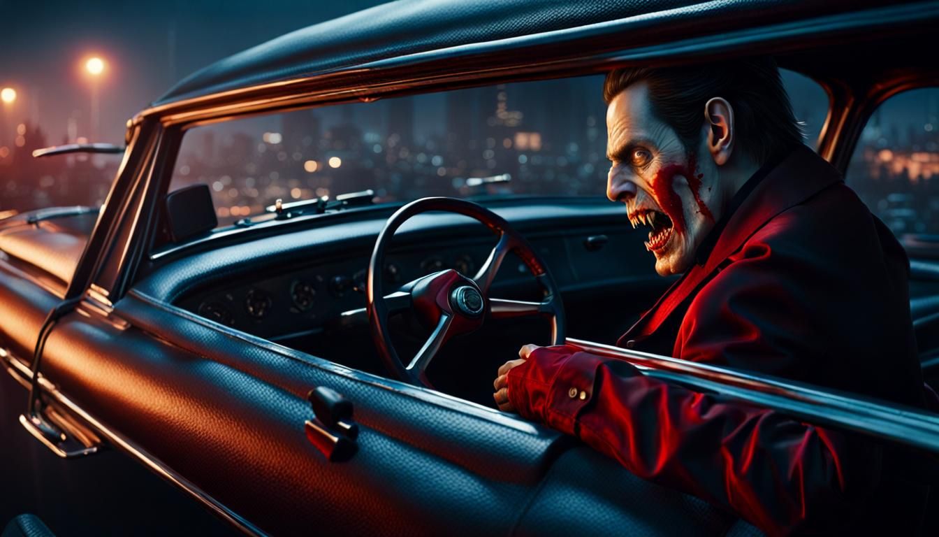 Just musing on Vampires and their cars.... - AI Generated Artwork ...