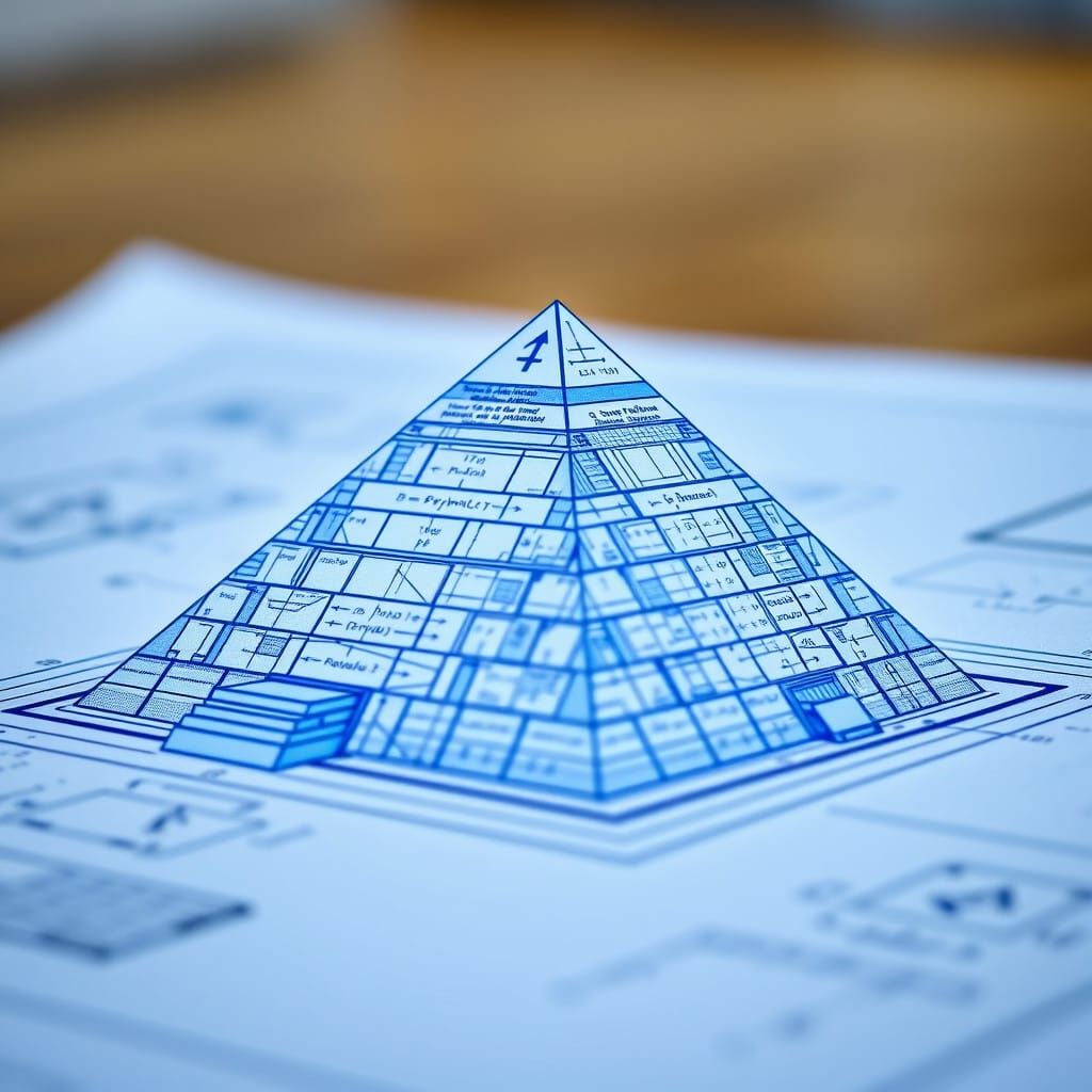 The Blue Pyramid of Giza in Mathematical Precision - AI Art