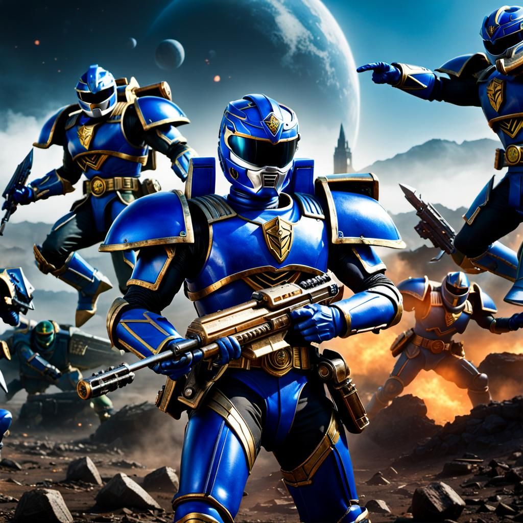Warhammer Blue Rangers - AI Generated Artwork - NightCafe Creator