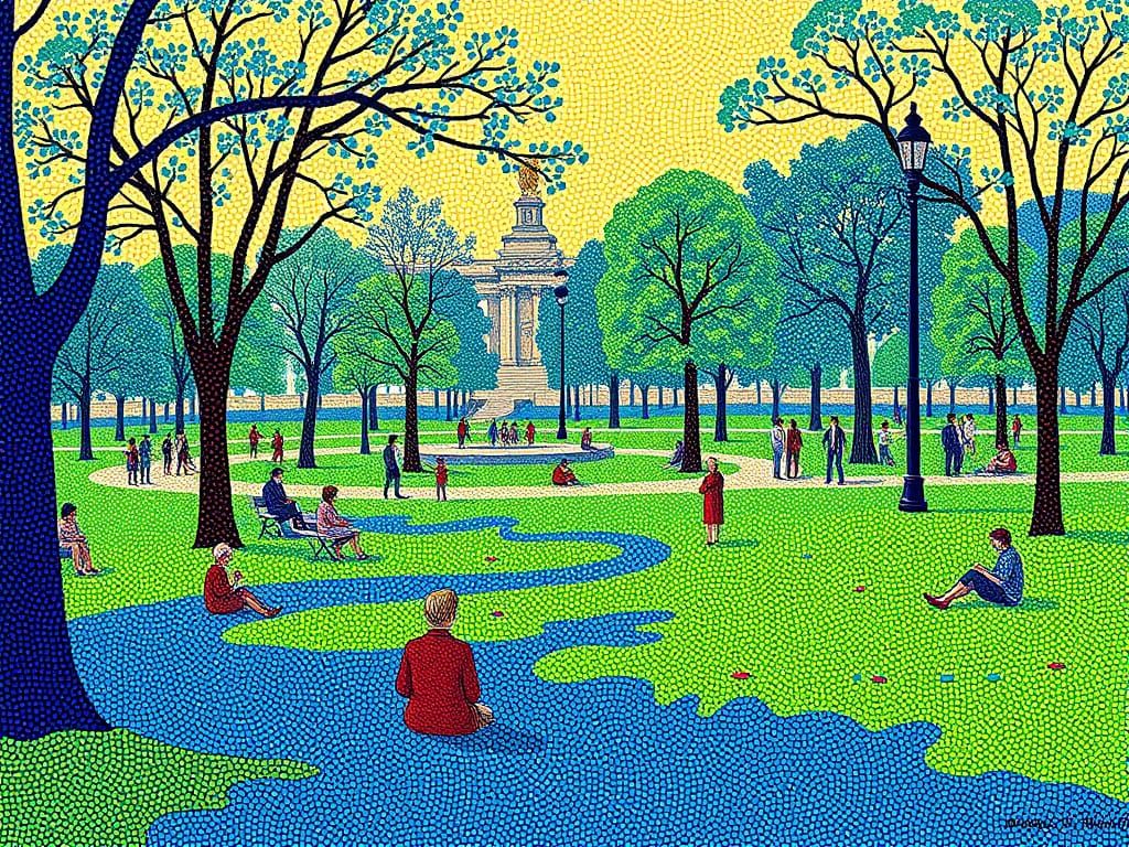 Artwork in the style of Georges Seurat