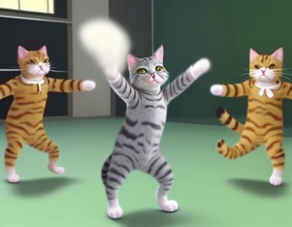 Funny dancing cat meme with subtitles - AI Generated Artwork ...