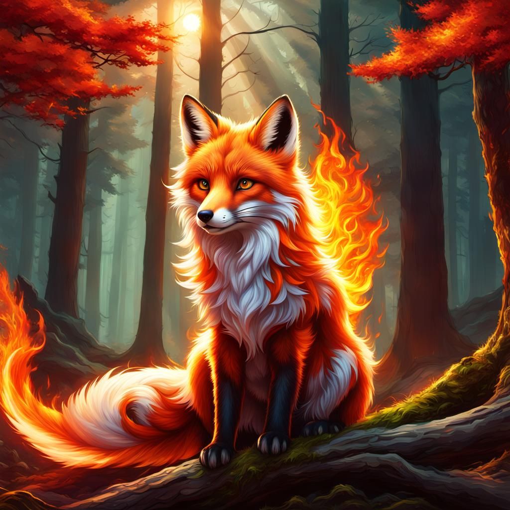 Fire Fox - AI Generated Artwork - NightCafe Creator
