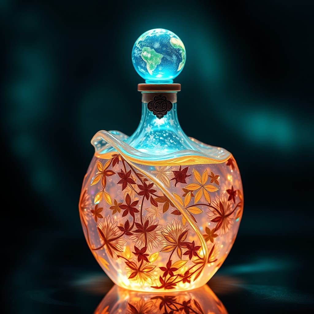 Nature's Rejuvenation Potion in Ethereal Glow - AI Art