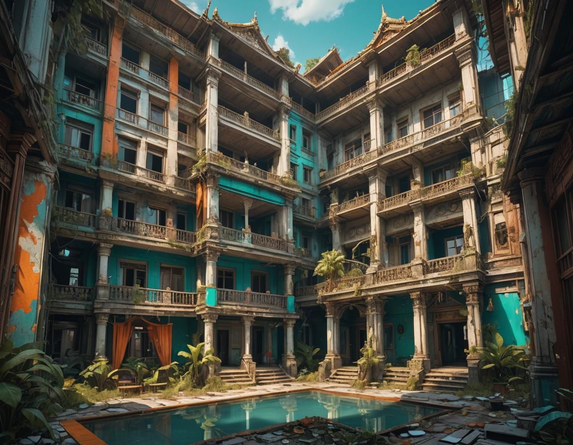 Thailand abandoned spooky and creepy hotel has many ghost 8k resolution ...