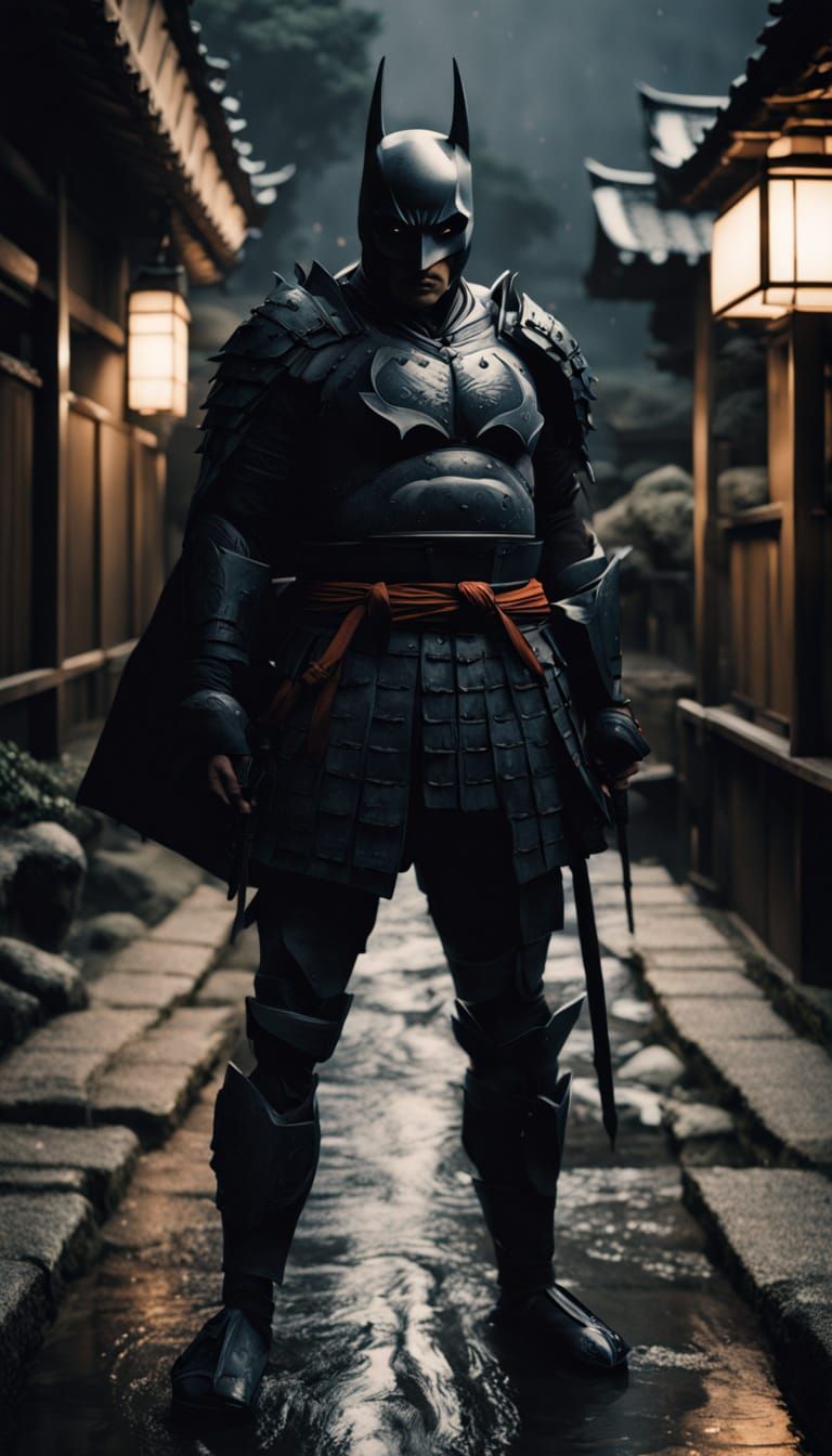 Batman Sengoku Daimyo's Vassal - Batman Samurai in a Moonlit...
