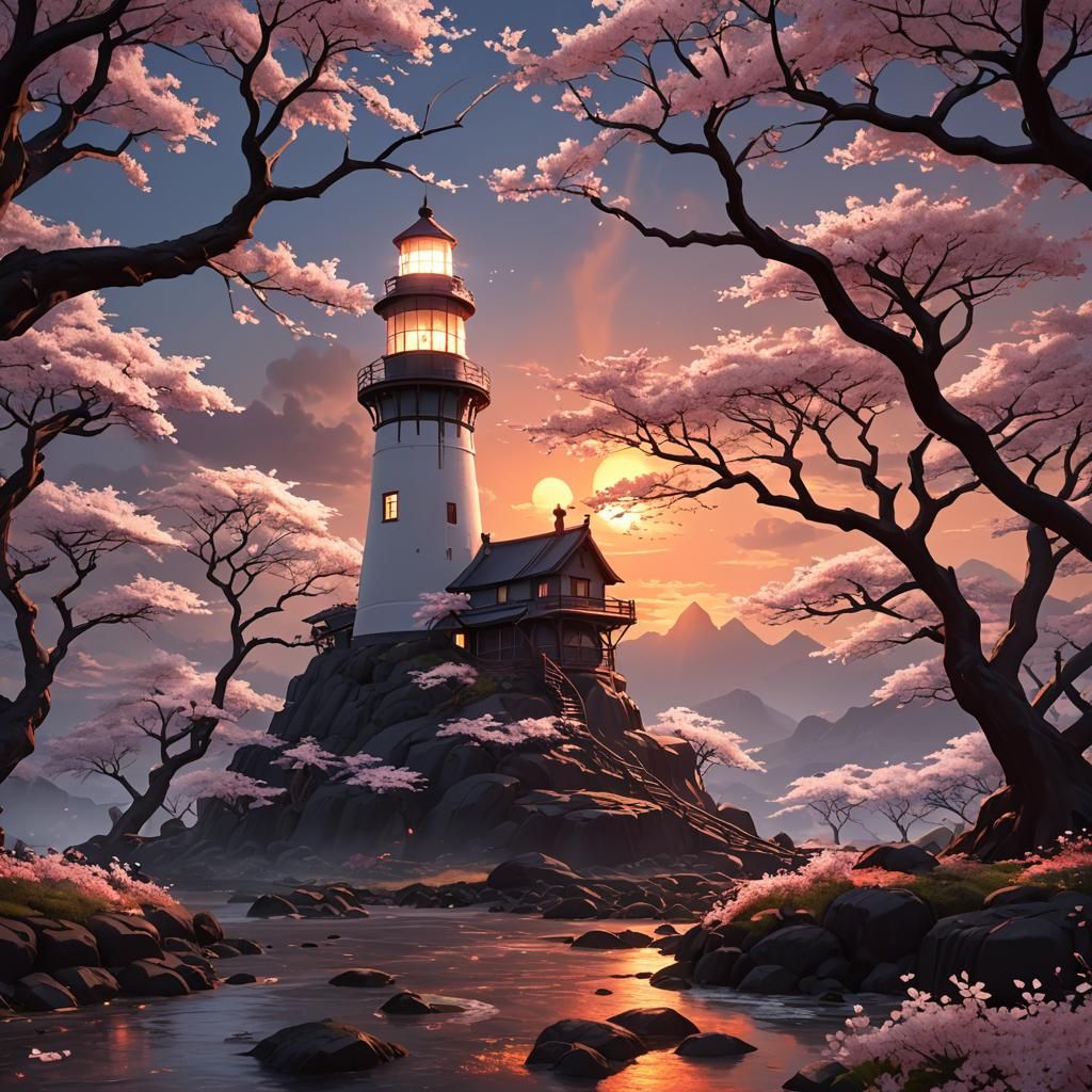 Lighthouse - AI Generated Artwork - NightCafe Creator