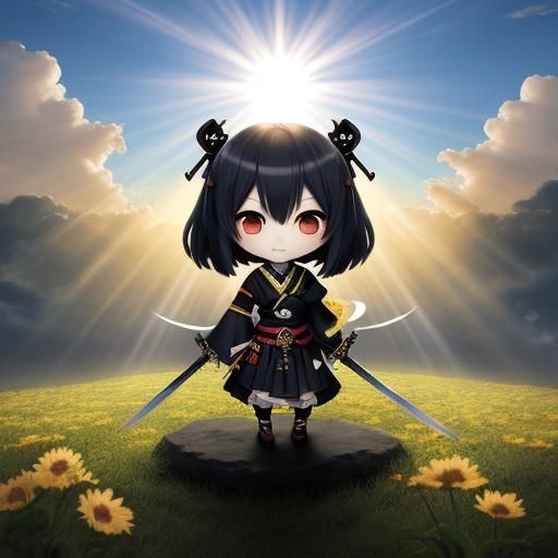 Heavenly Chibi Gothic: Rina Of The Angelic Host! - AI Generated Artwork ...